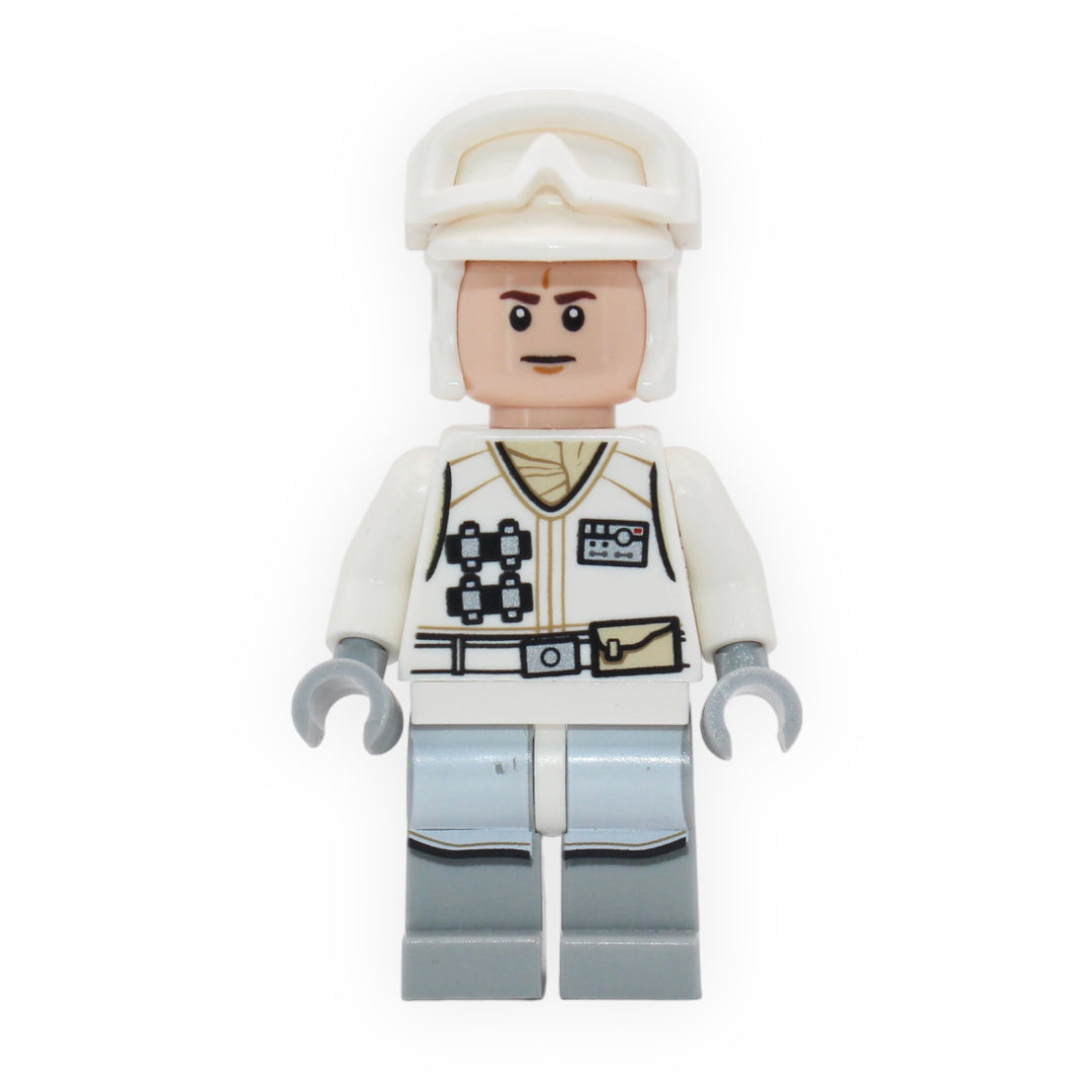 Hoth Rebel Trooper (white uniform and hat, frown, printed light bluish