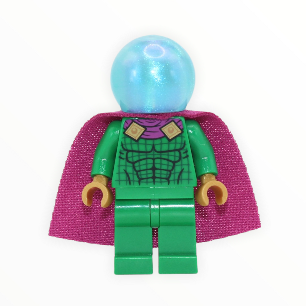 Mysterio (satin trans-light blue helmet, two-hole cape, light bluish g